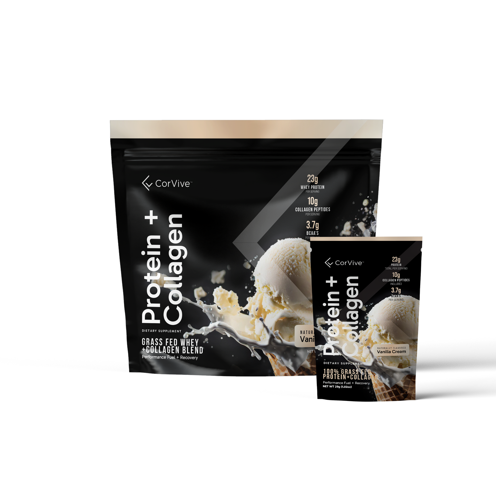 Protein and Collagen Powder by CorVive in Chocolate and Vanilla