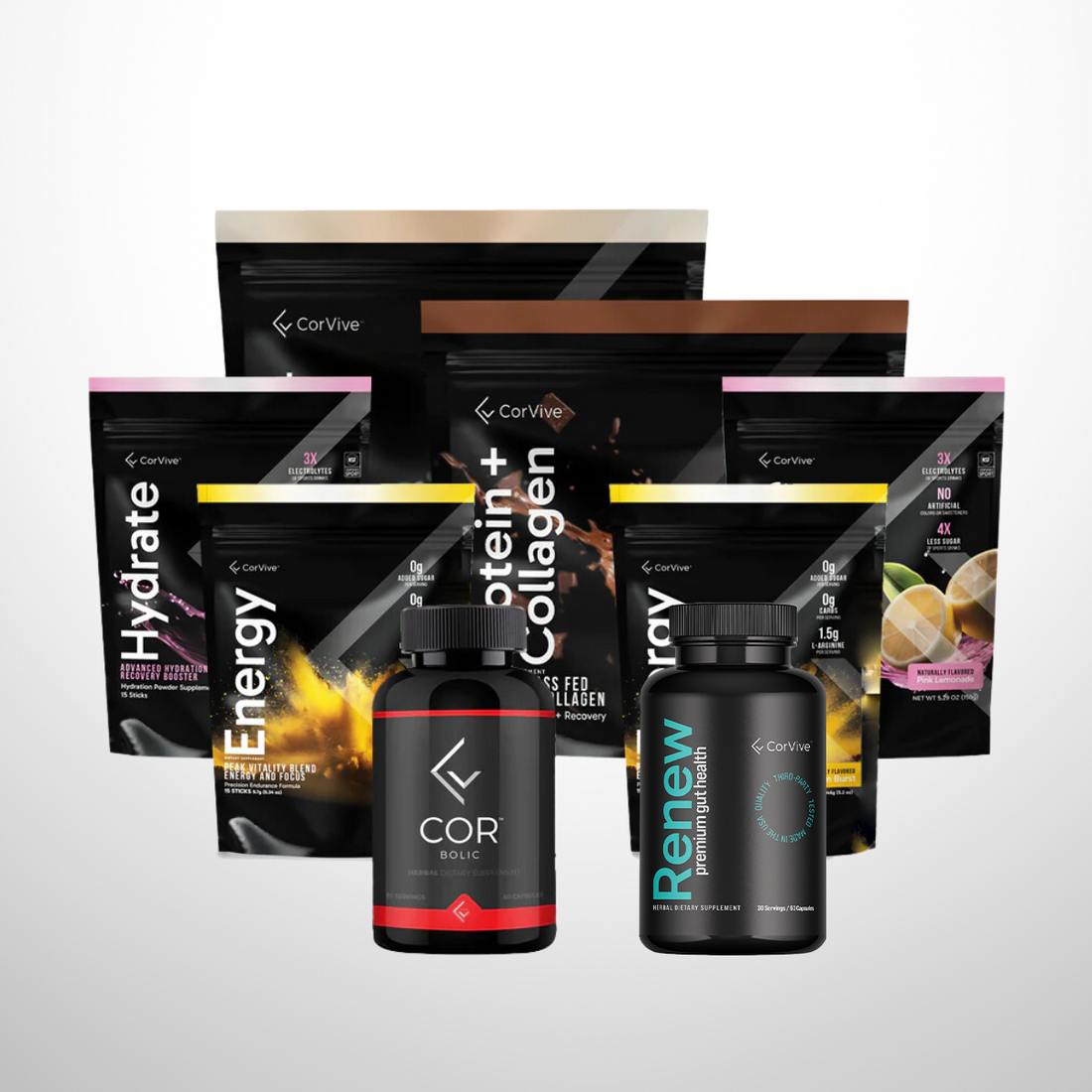 Achieve Optimal Wellness with CorVive's Monthly Essentials Pack