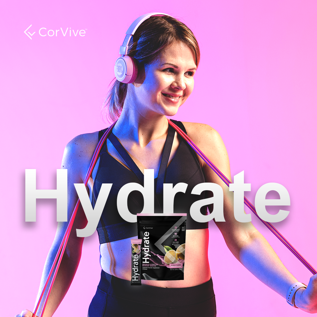 Stay Hydrated with COR HYDRATE Electrolyte Drink Mix from CorVive